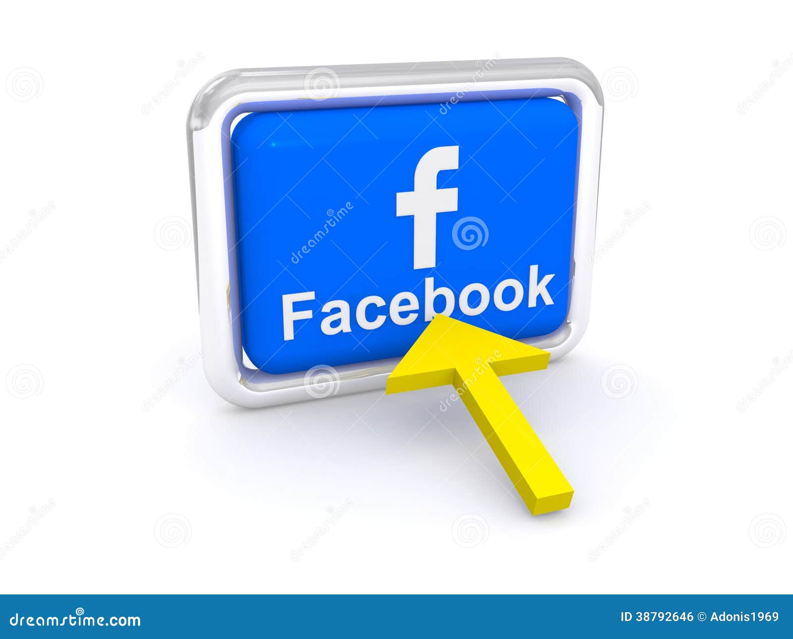 Facebook and arrow editorial photo. Illustration of data - 38792646