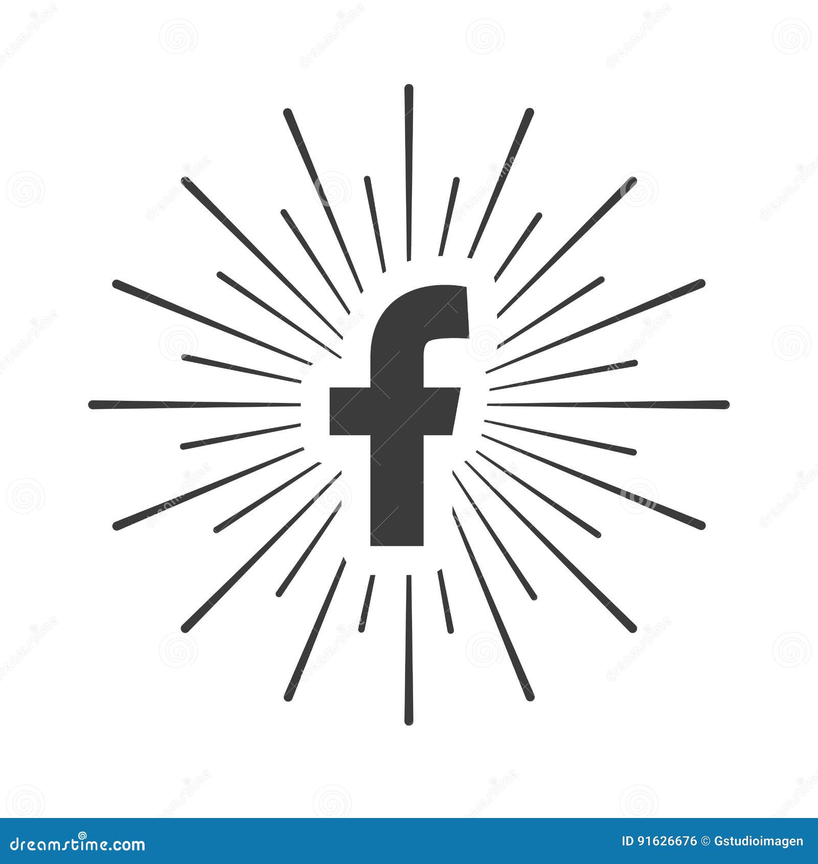 Facebook Classic Emblem Icon Editorial Photo - Illustration of emblem ...