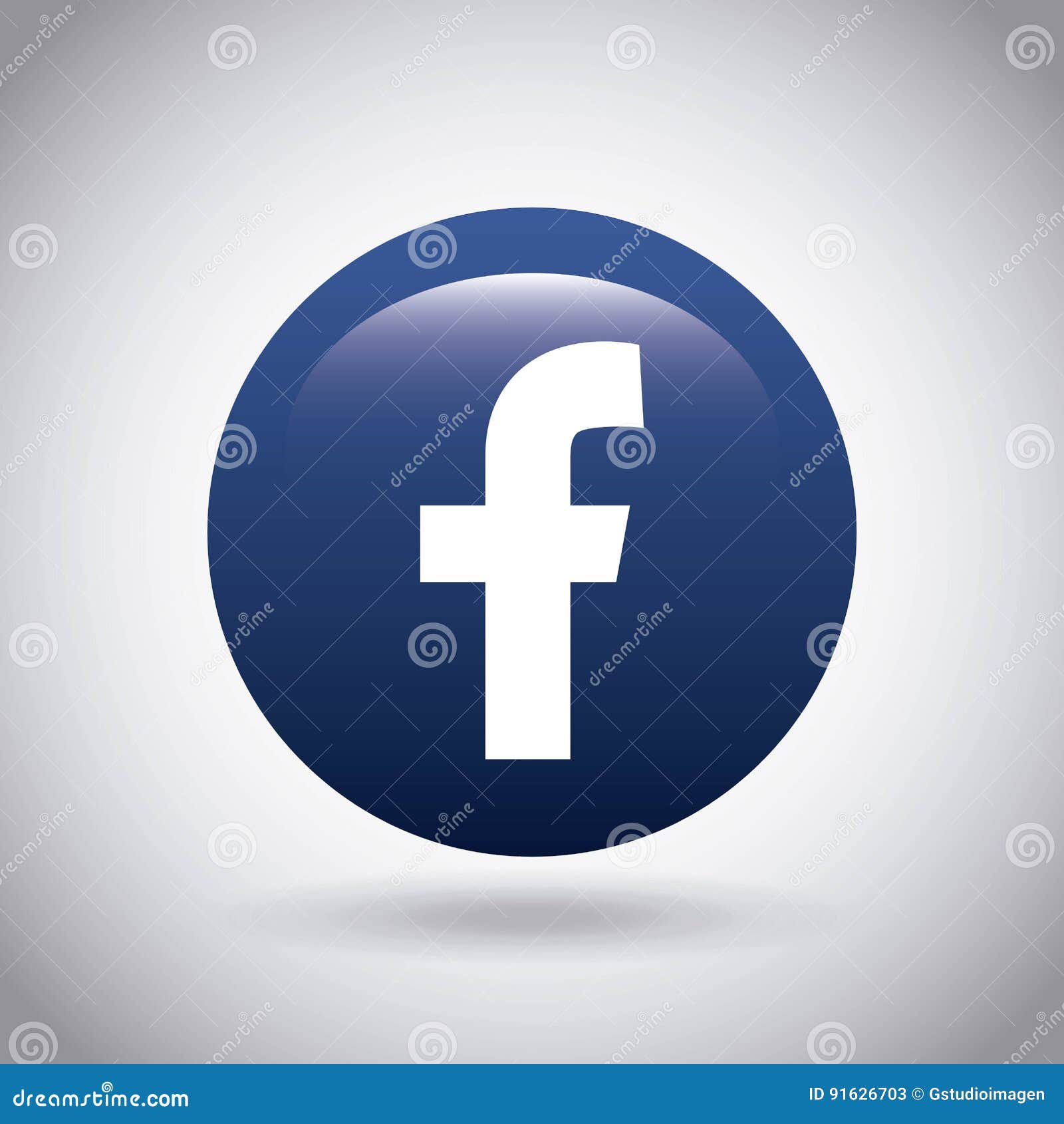 Facebook Classic Emblem Icon Editorial Stock Photo - Illustration of ...