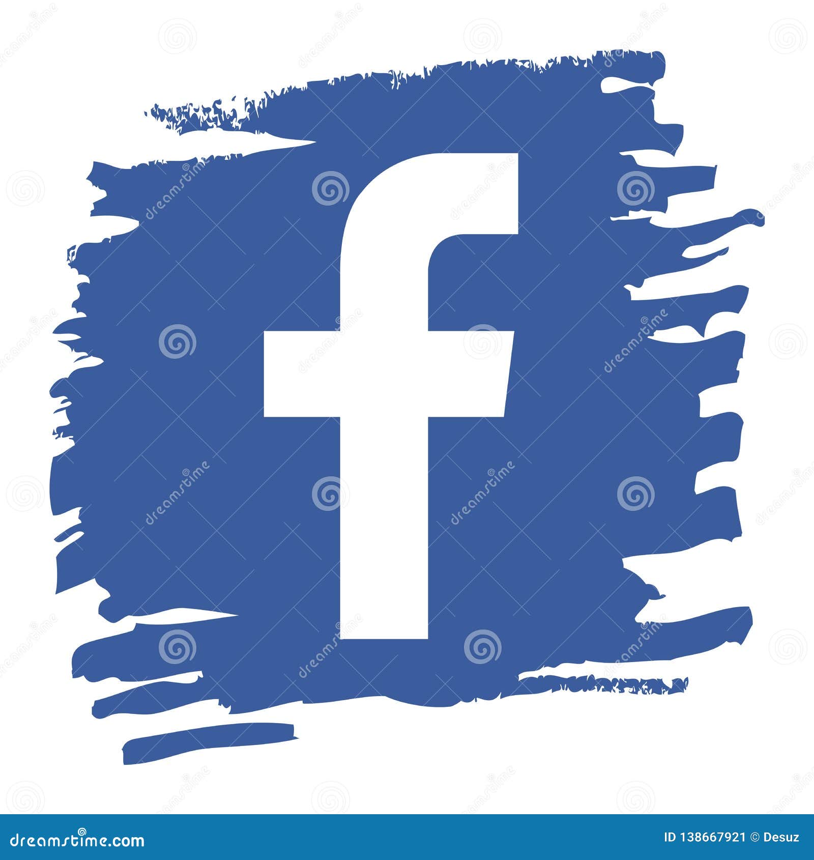 Facebook-de Vector Van De Pictogram Grunge Stijl Redactionele Foto ...