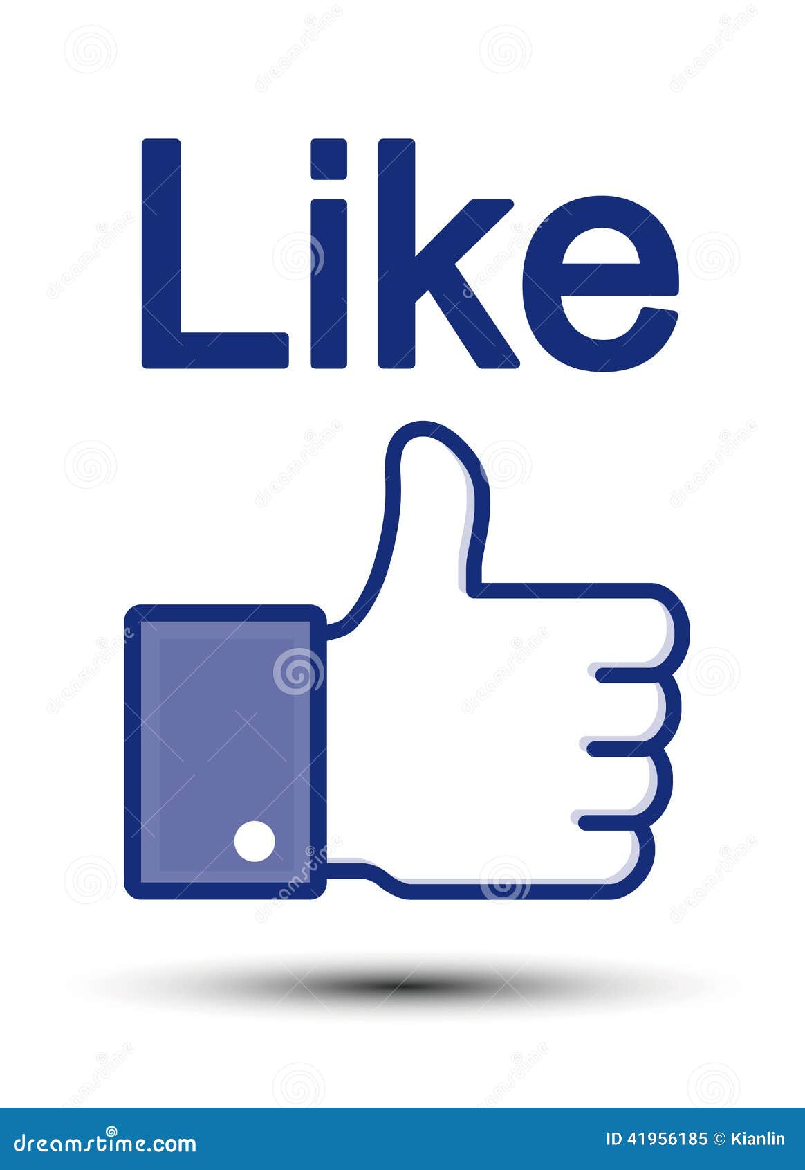 Facebook-Duim als redactionele afbeelding. Illustration of knoop - 41956185