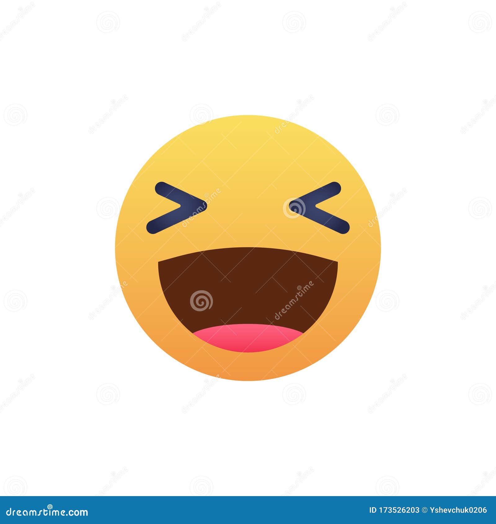 Facebook Emoticon Button Haha Emoji Reaction For Social Network Kyiv Ukraine January 12