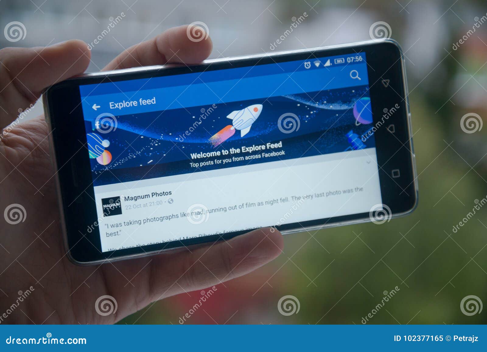Facebook Explore Feed on Mobile Phone Editorial Image - Image of ...