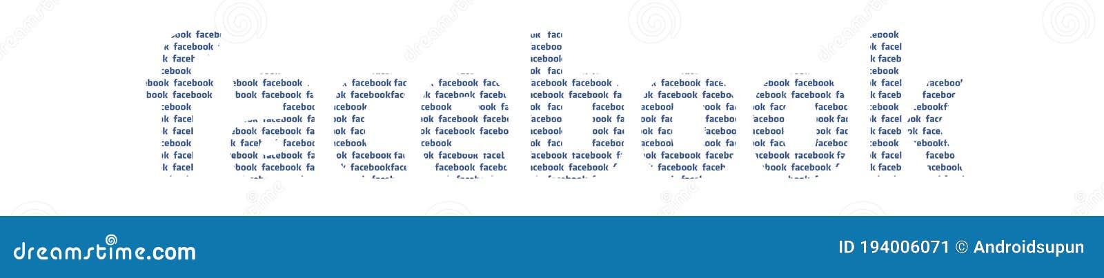 Facebook Word Filled with Facebook Words Editorial Photo - Illustration ...