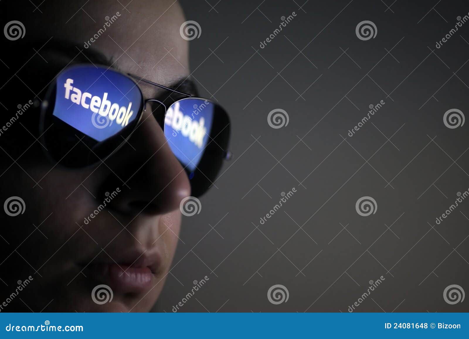 Facebook glasses editorial stock photo. Image of browser - 24081648