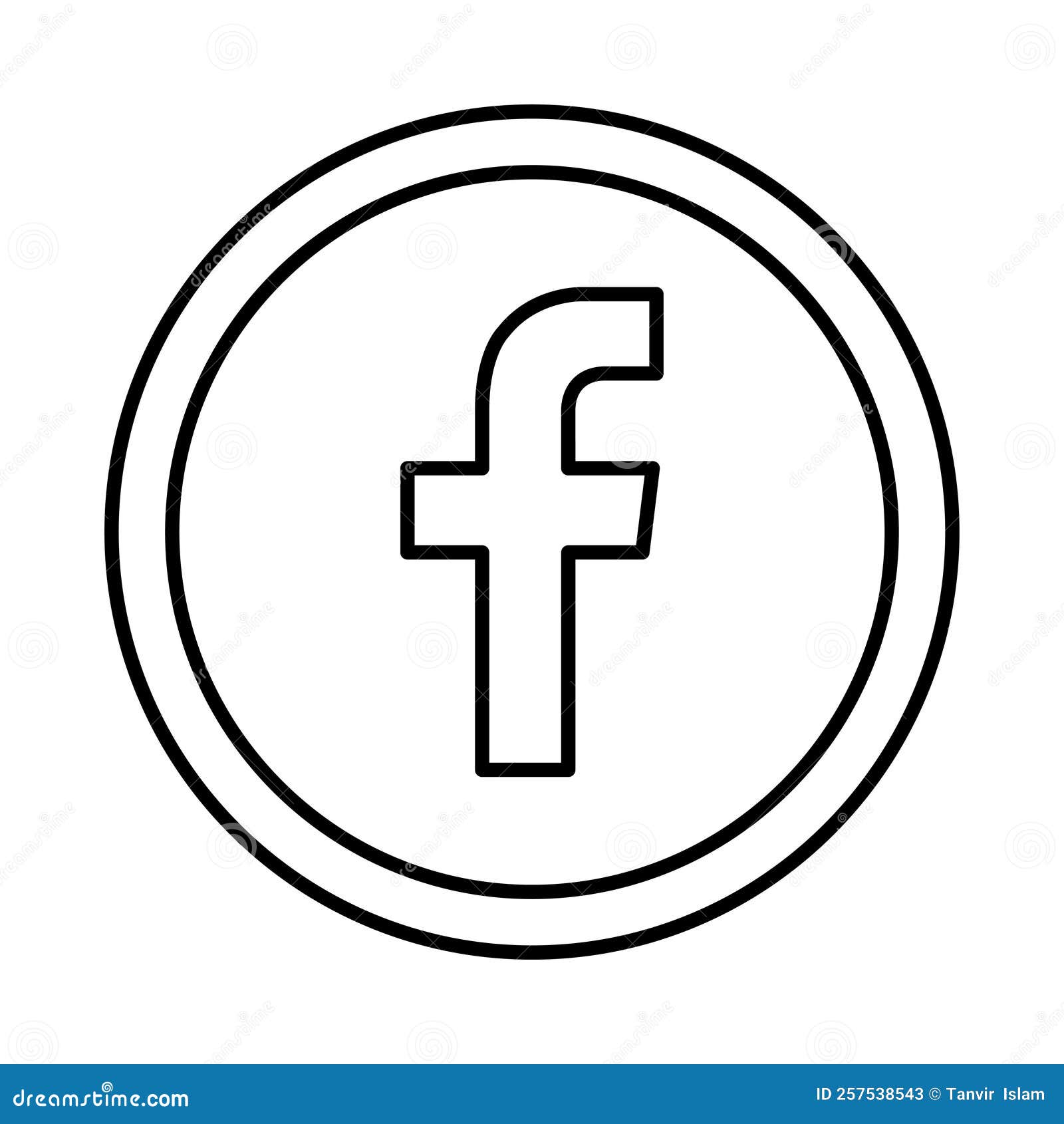 Facebook Icon editorial stock photo. Illustration of vector - 257538543