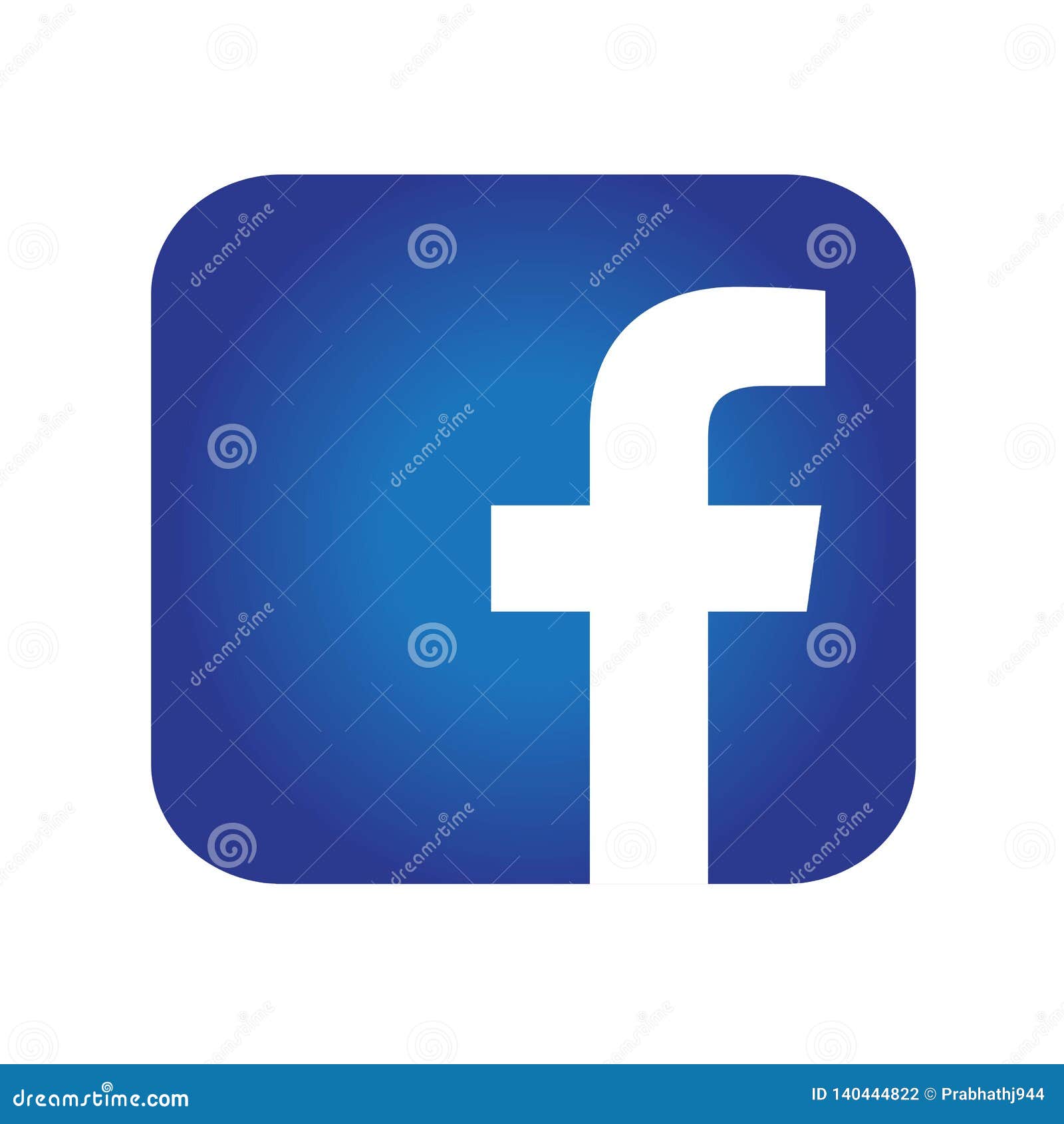 Facebook Blue Background With Logo Pattern. Clean Vector Design. Social ...