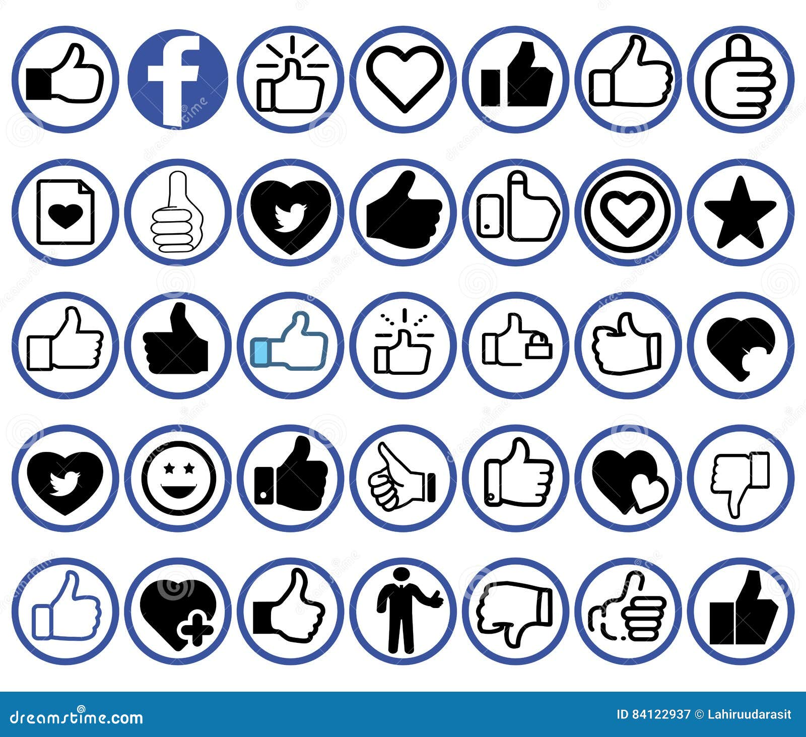 Facebook Icon Collection editorial photography. Illustration of ...