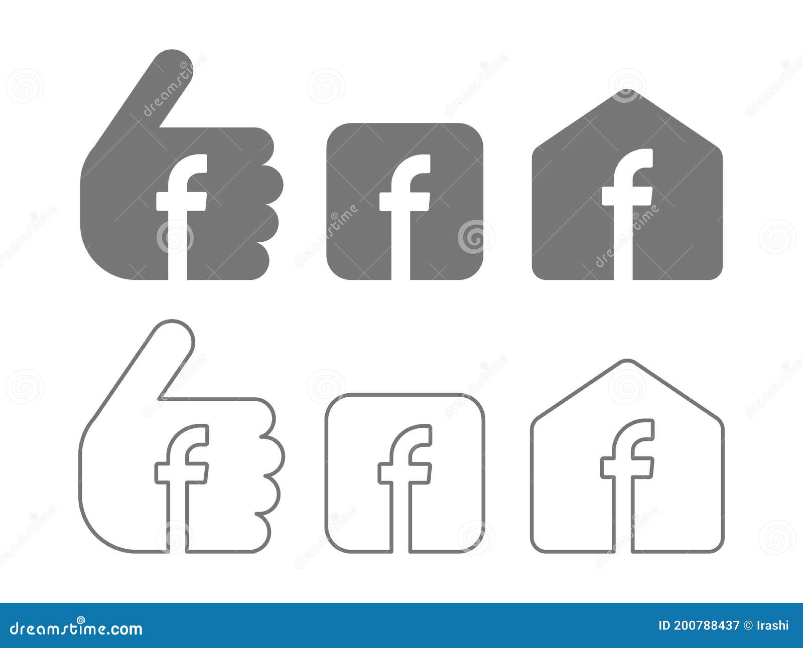 Facebook Icon Logo F Letter Editorial Photography - Illustration of ...