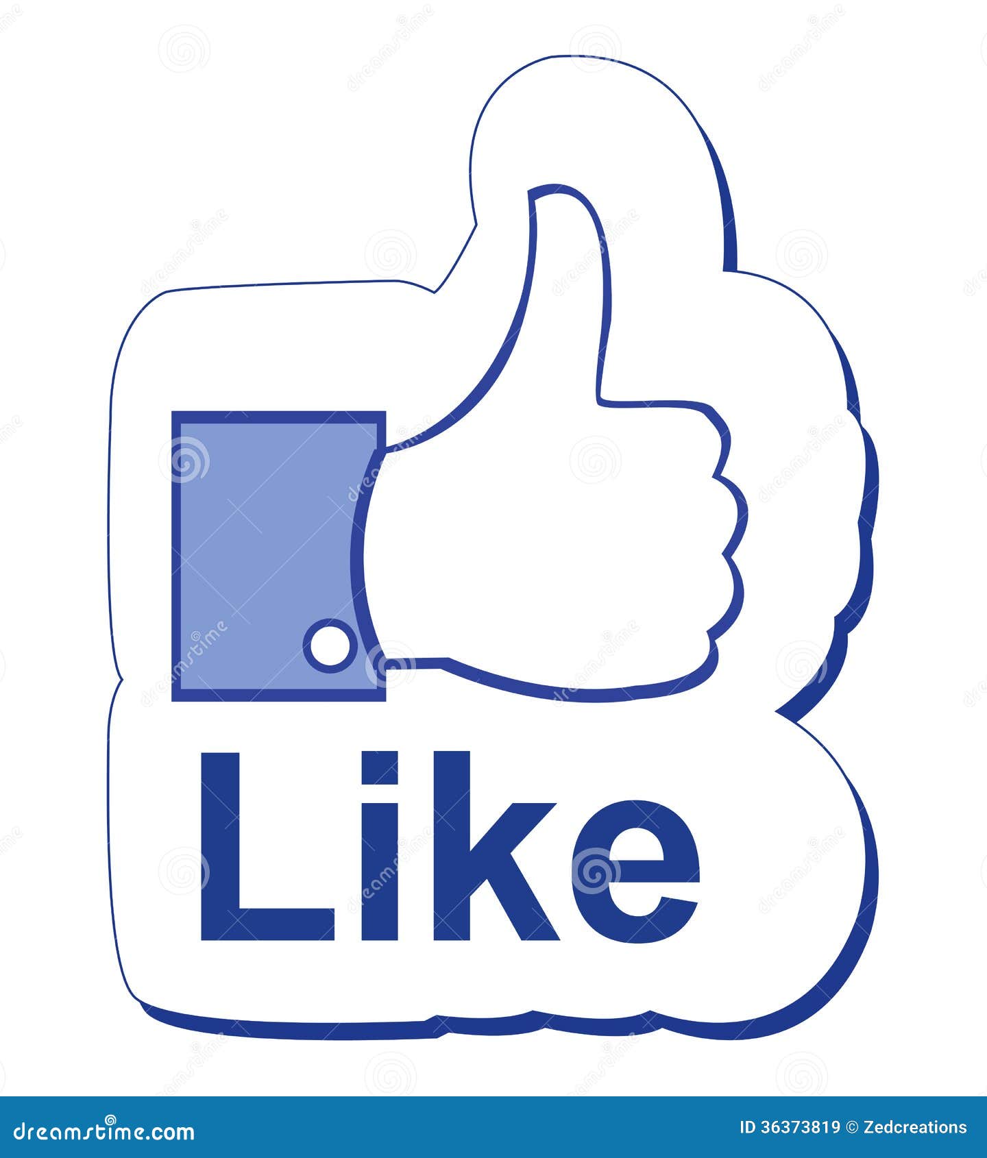 Click Like Share Icon In Blue Color ,hand Cursor And Like Thumb Cartoon ...