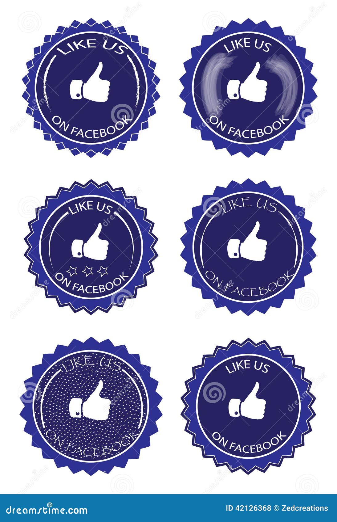 Find And Like Us On Facebook Strong Thumb Icon Vector Illustration ...