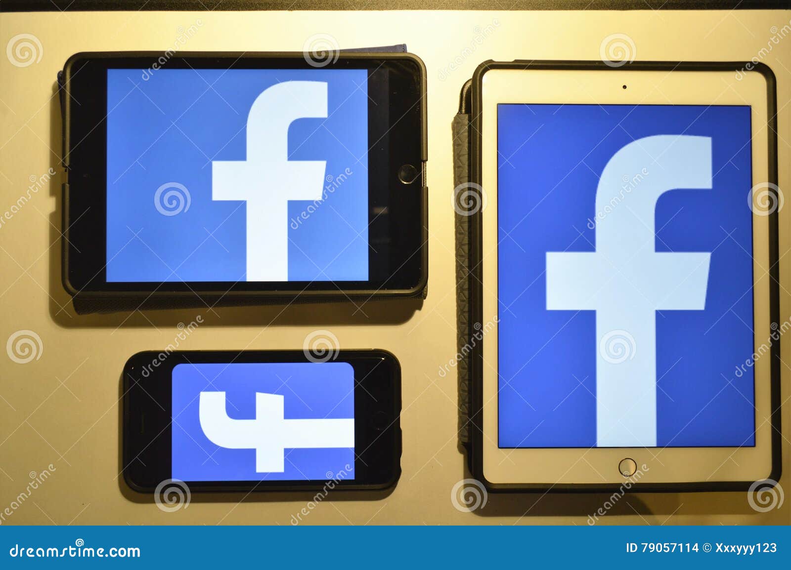 Facebook Logo On Apple Products Editorial Stock Image - Image of ...