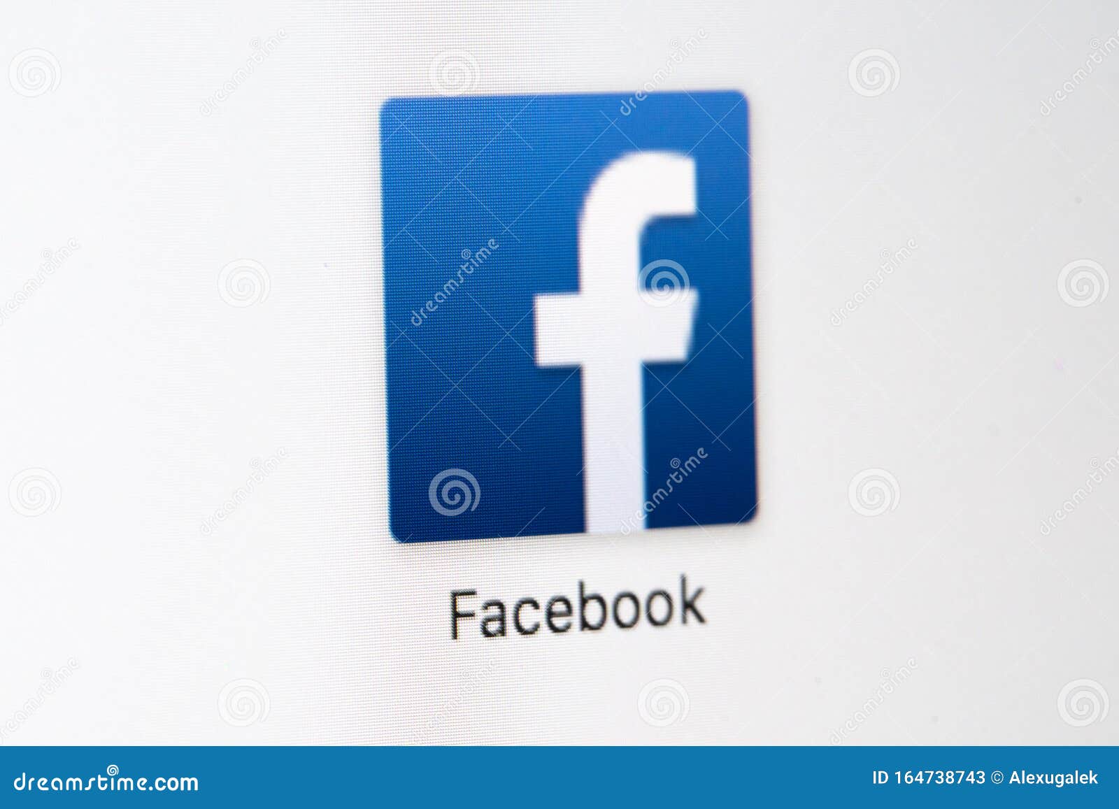 New Facebook Logo On A Computer Screen, Turned On The Light In The ...