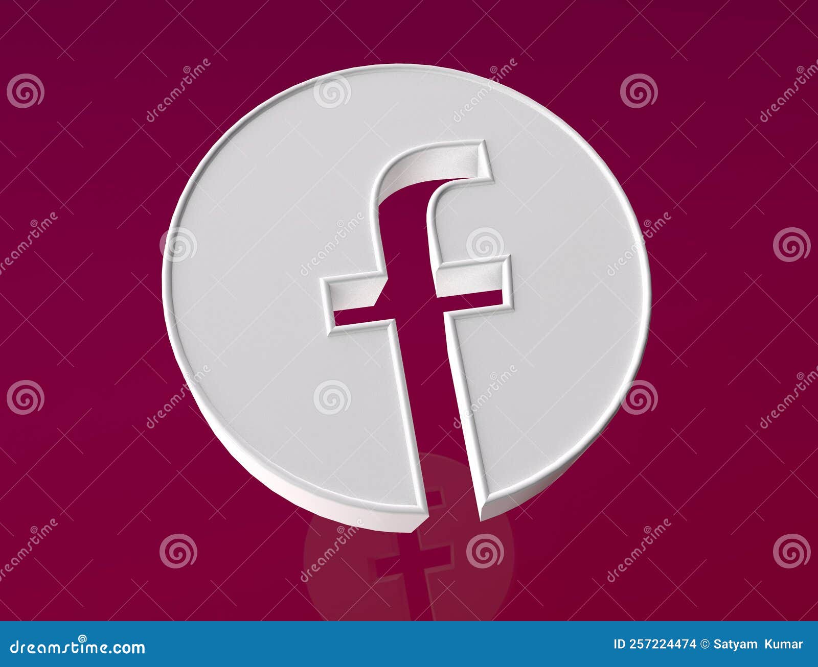 Facebook Logo 3d Social Media Logo 3D Rendering Image Editorial Stock ...