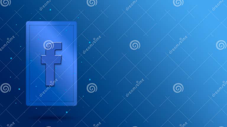 Facebook Logo Icon on Phone Screen Abstract 3d Rendering Editorial Photography - Illustration of ...