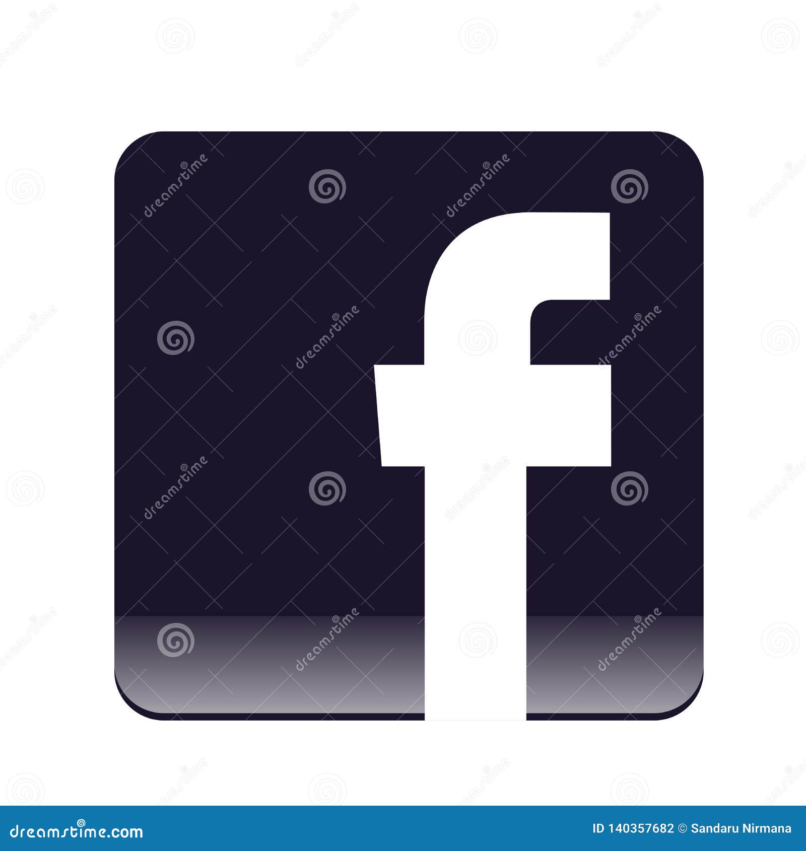 Facebook Logo Icon Vector Illustrations on White Background Editorial ...