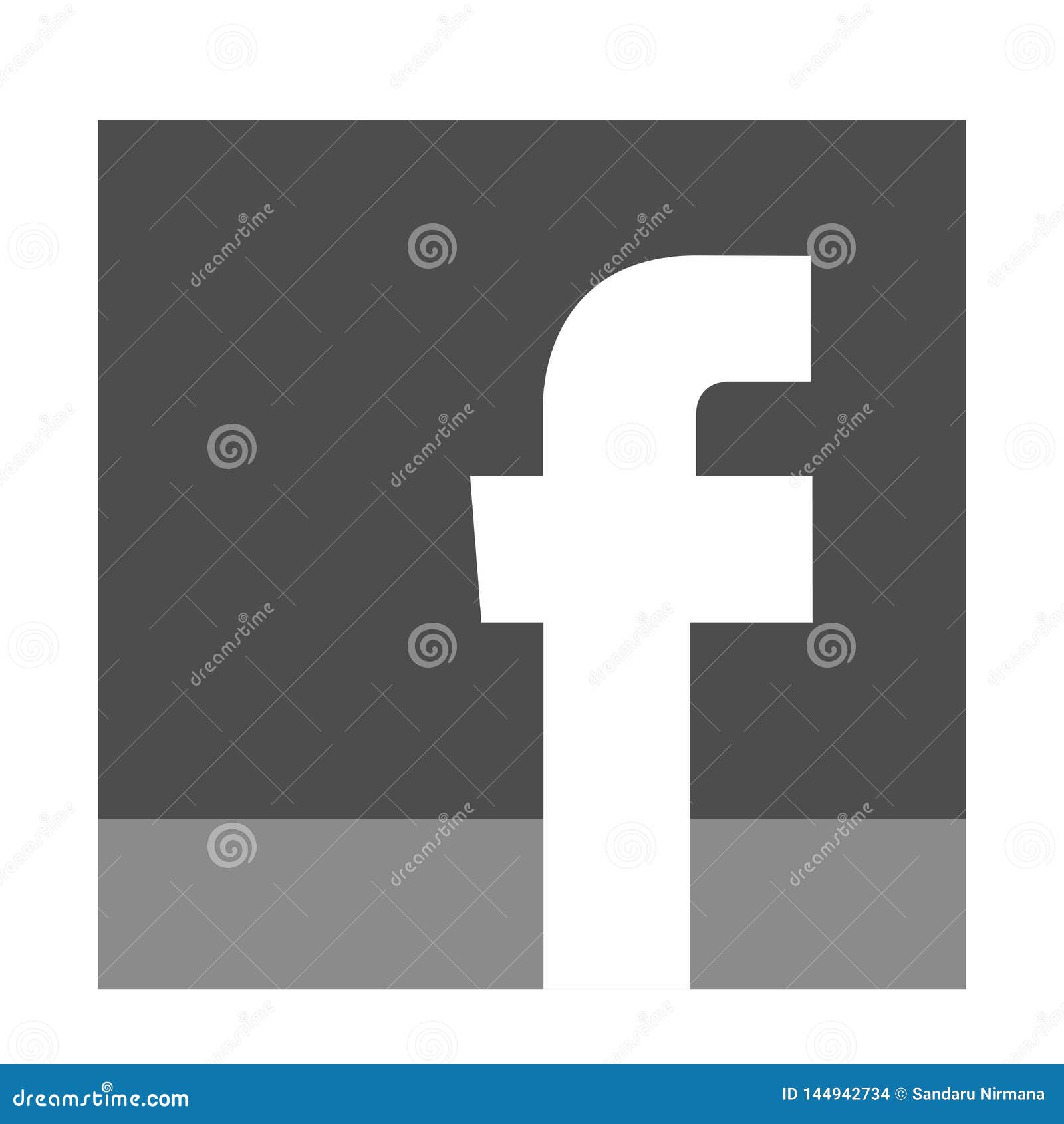 Facebook Logo Icon Vector Illustrations on White Background Editorial ...