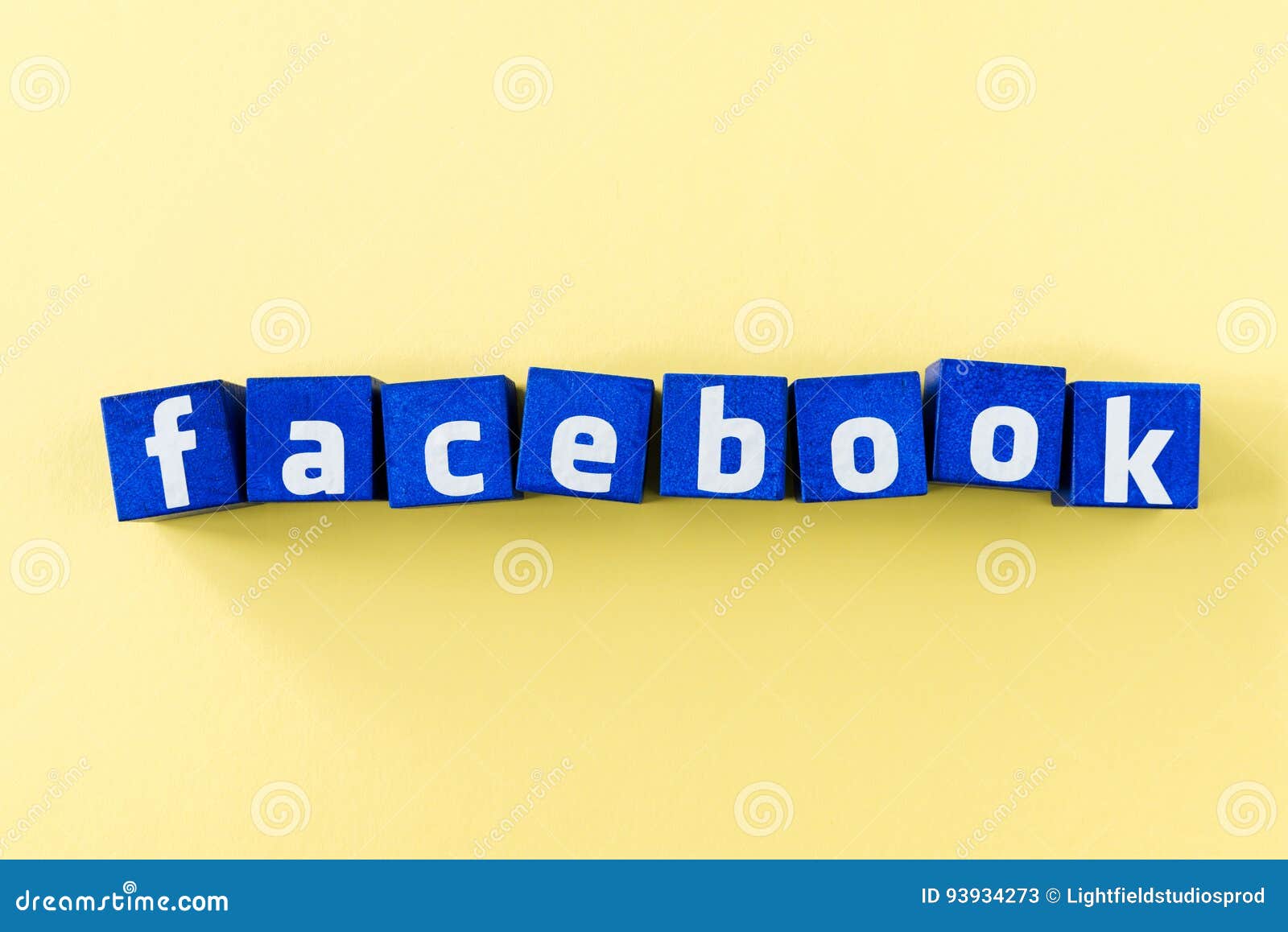 Facebook Logo Made from Blue Cubes Editorial Stock Photo - Image of ...
