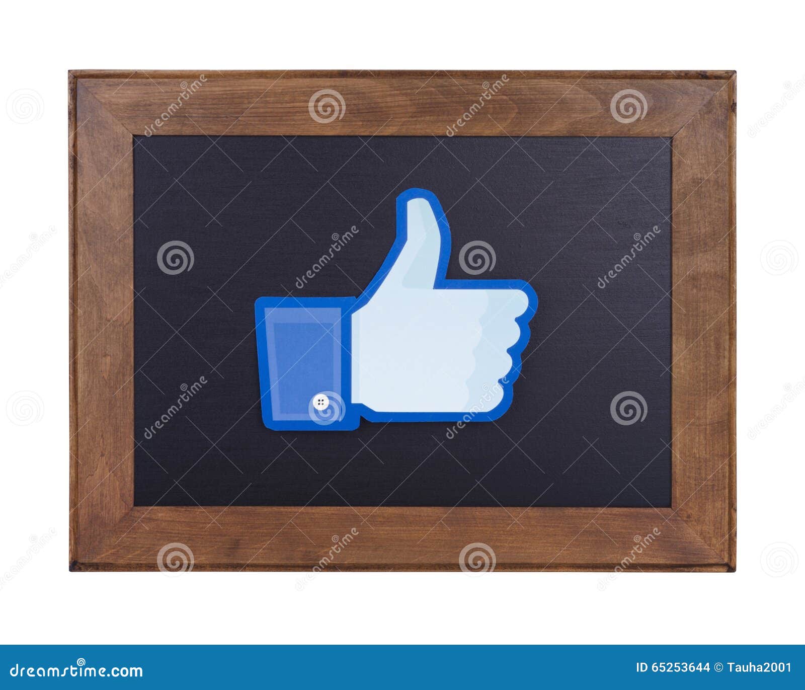 Facebook Logo Printed on Paper and Placed on a Blackboard. Editorial ...