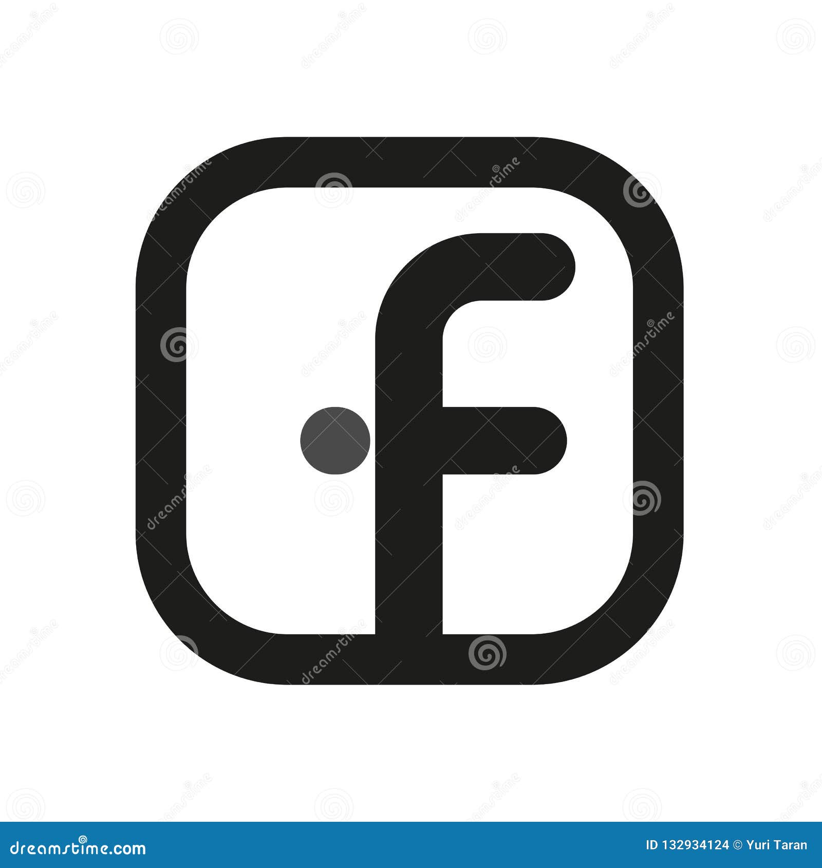 Facebook Logo. Simple Line Icons for Web Editorial Stock Image ...
