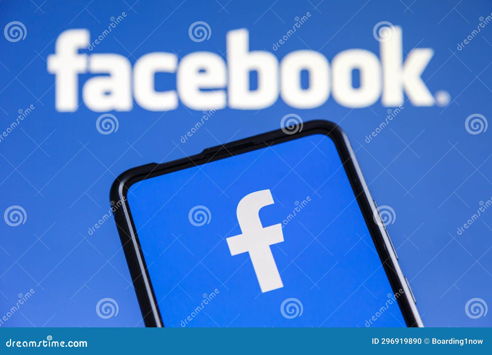 Facebook Logo Social Media on a Mobile Phone and Computer Screen ...