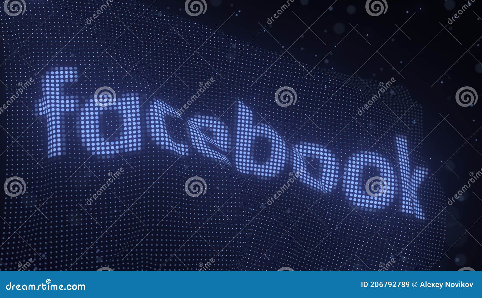 FACEBOOK Logo on a Waving Digital Flag, Editorial 3d Rendering ...