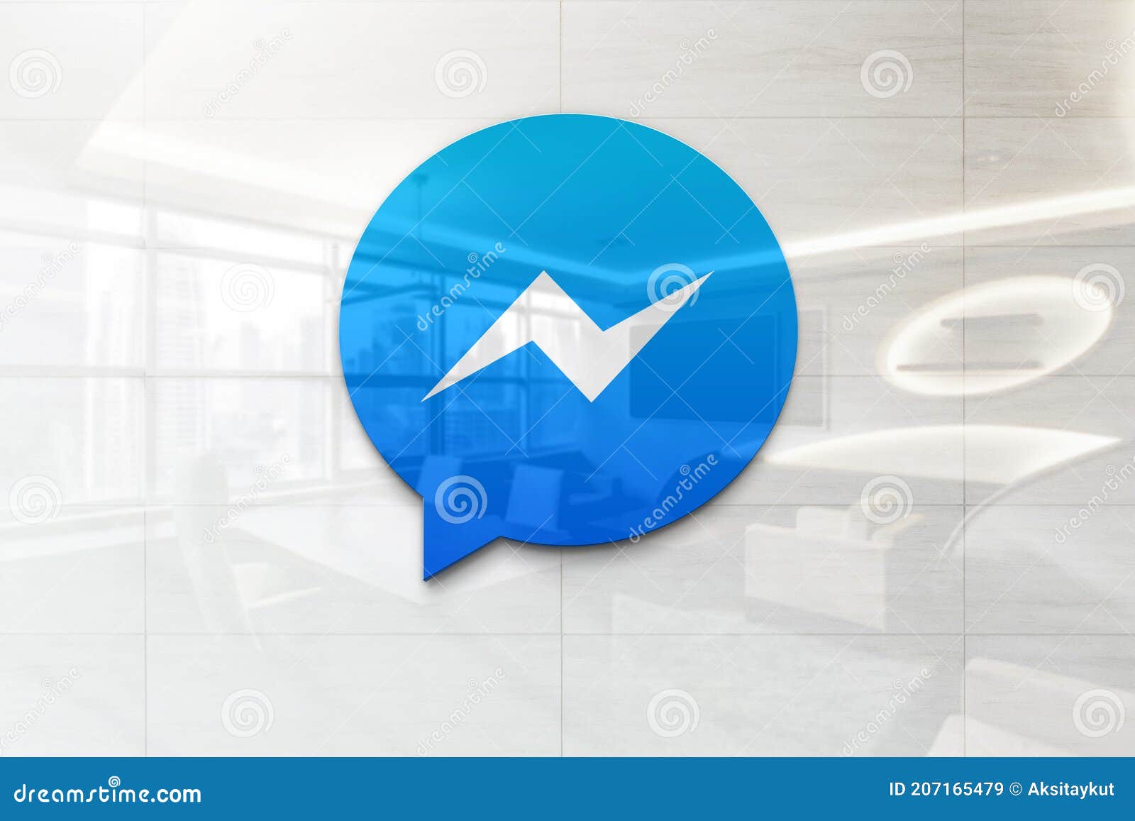 Facebook Messenger on Iphone Realistic Texture Editorial Stock Image ...