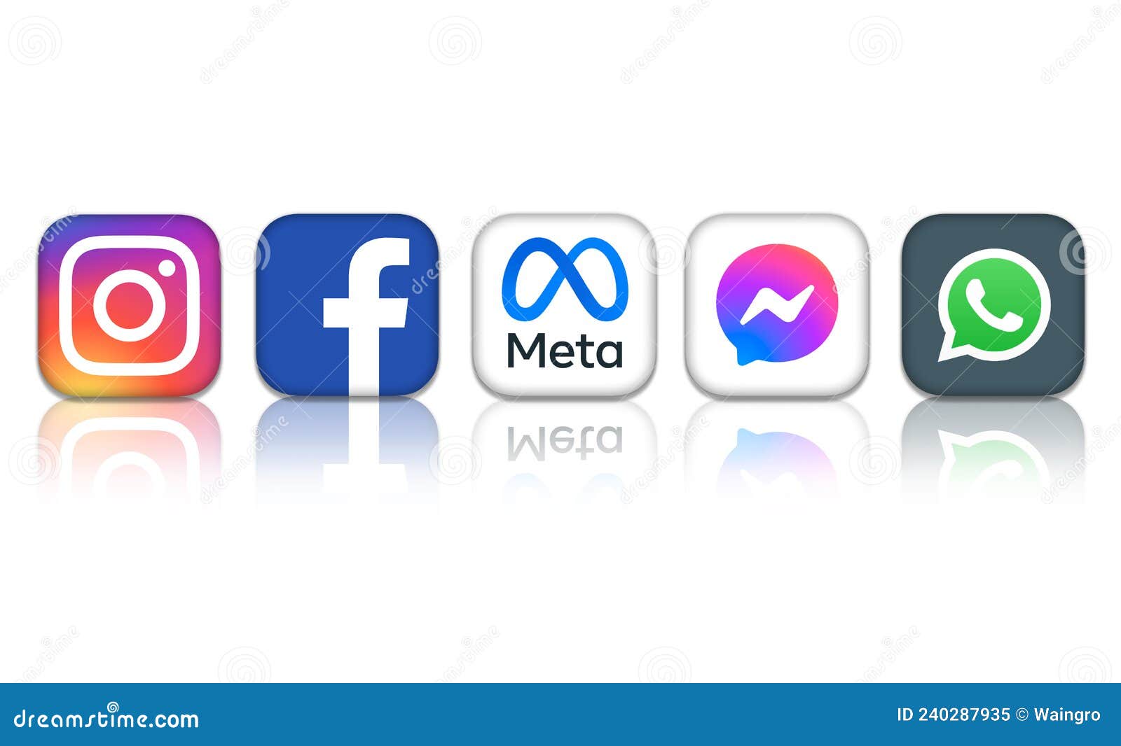 Facebook and the Meta Platforms - Technology Company Editorial Image ...