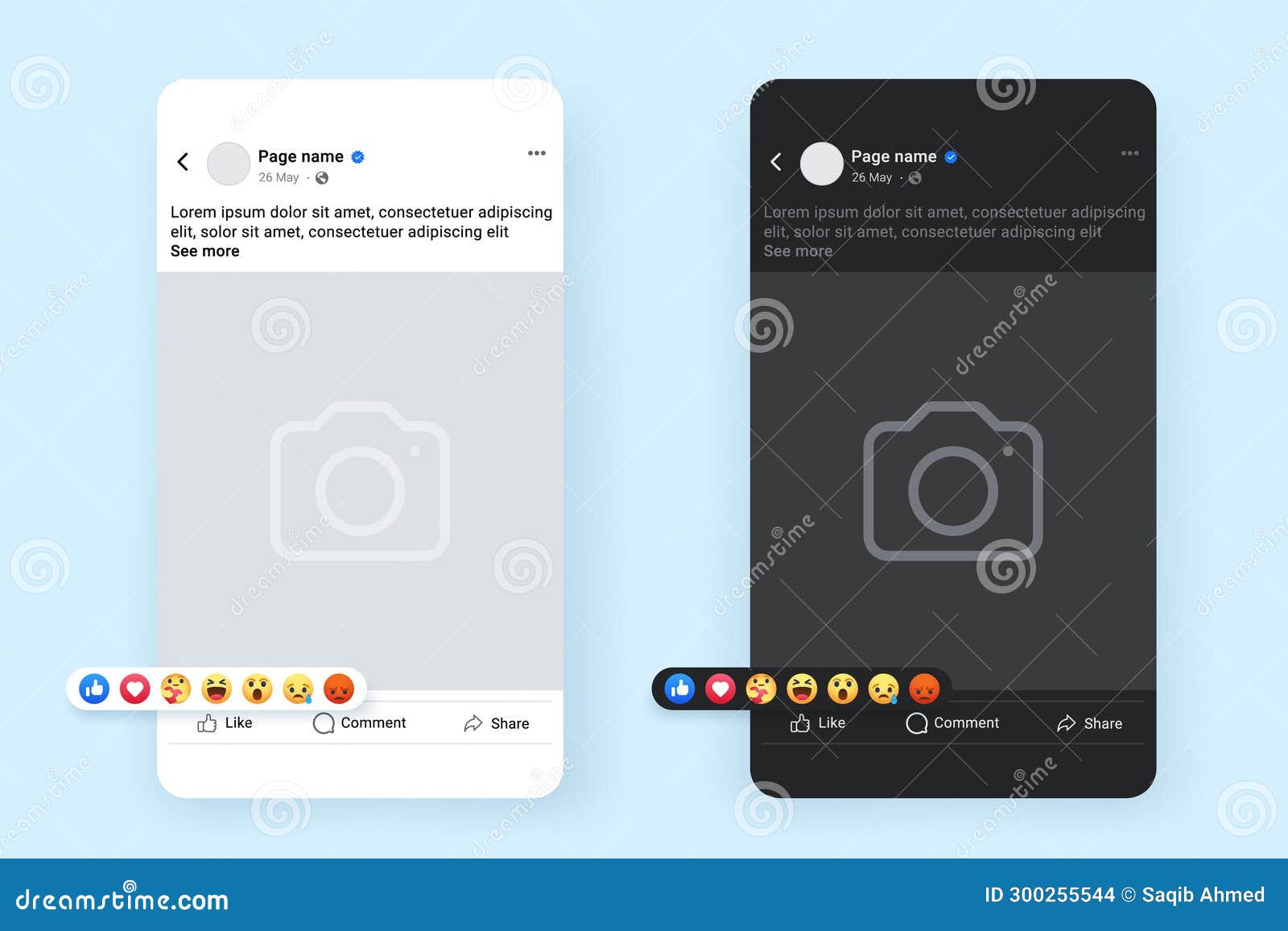 Facebook Mobile App Post Vector Stock Vector - Illustration of showcase ...