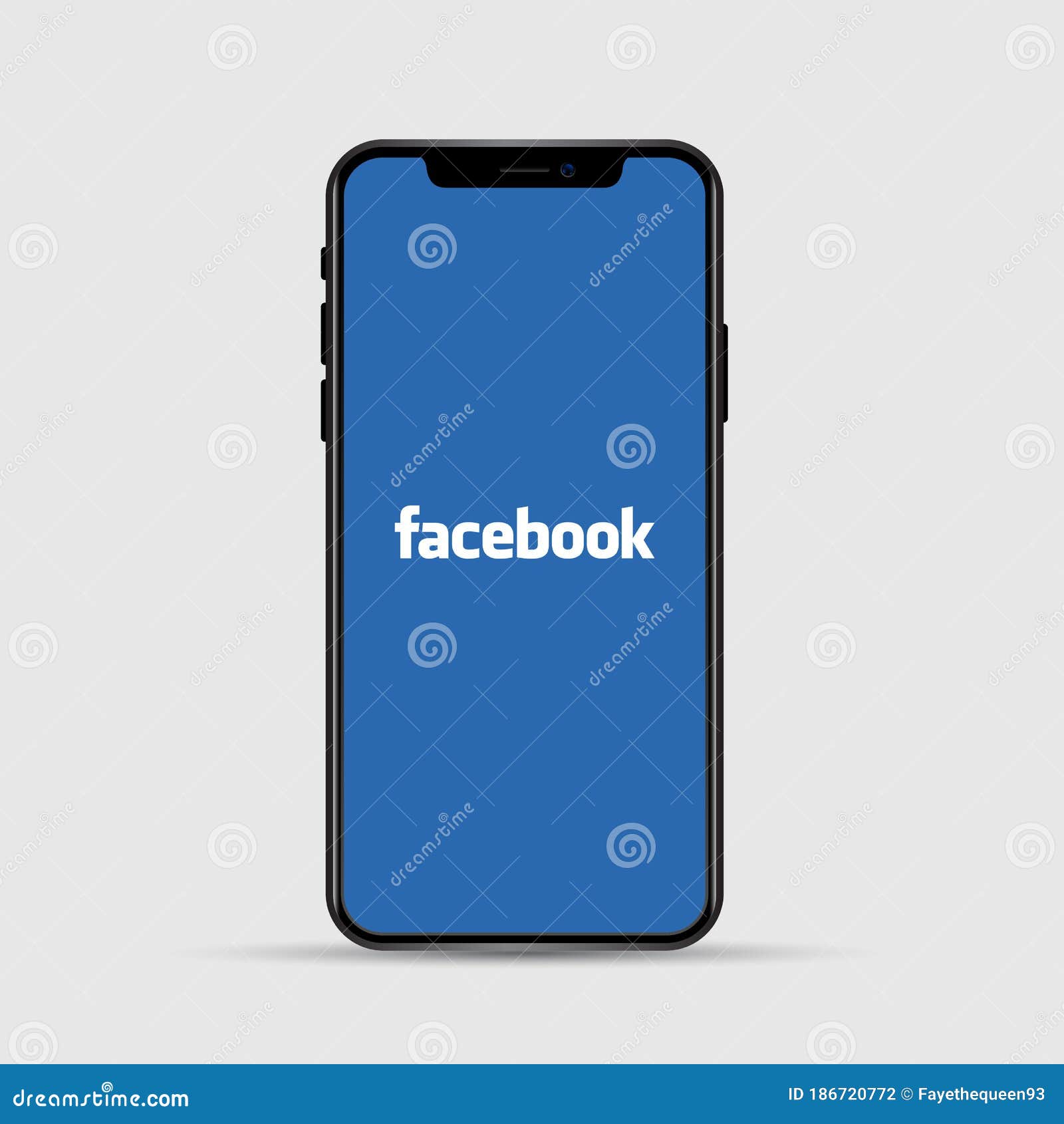 Facebook Mobile Application on the Cellphone Screen. Editorial ...