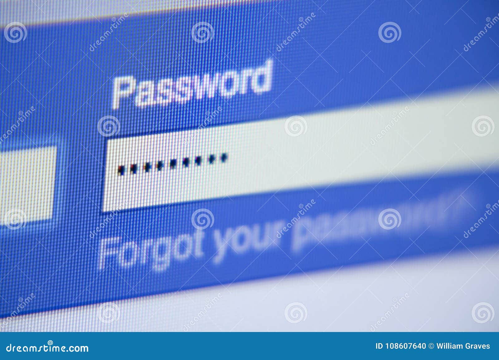 Facebook Password Box Close-up - Security Protection Editorial Image ...