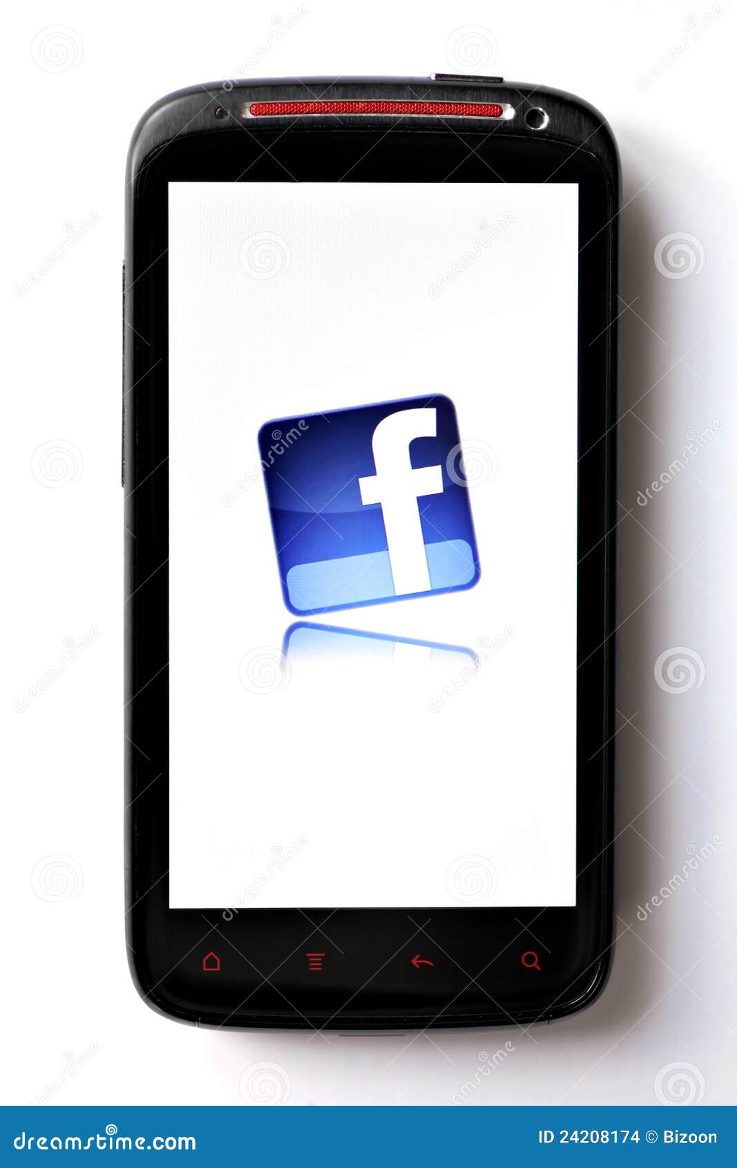 Facebook phone editorial stock image. Image of monitor - 24208174