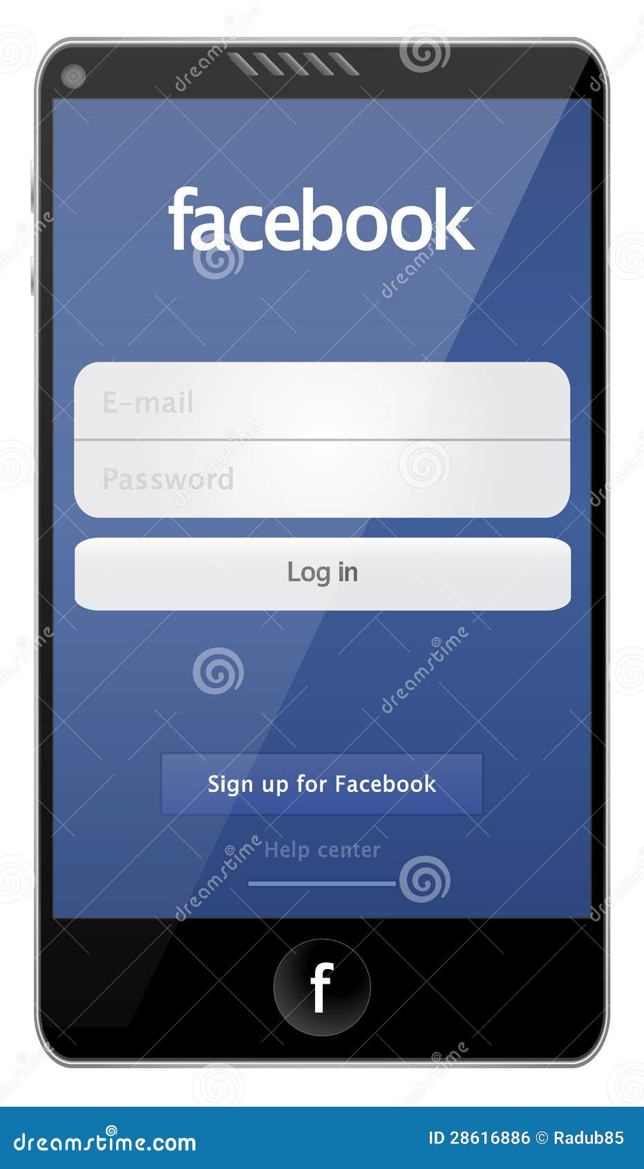 Facebook Phone editorial photo. Illustration of black - 28616886