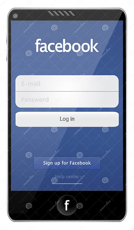 Facebook Phone editorial photo. Illustration of black - 28616886