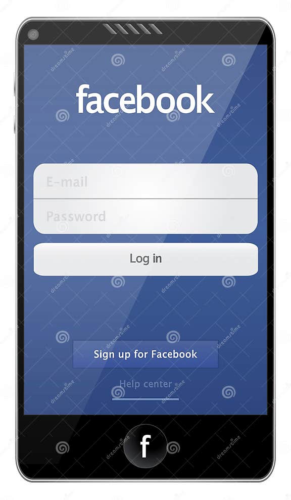 Facebook Phone editorial photo. Illustration of black - 28616886