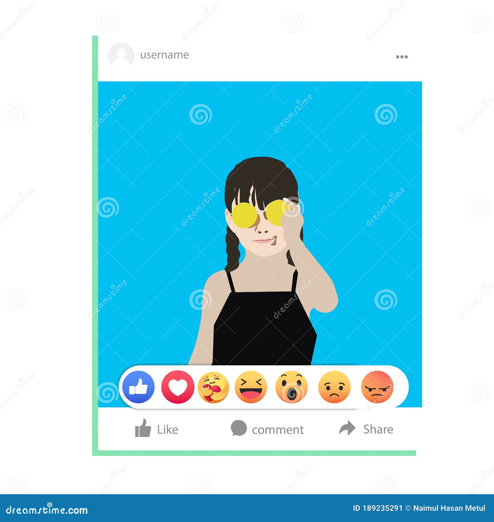 Facebook React Emojis Background Vector Illustration | CartoonDealer ...