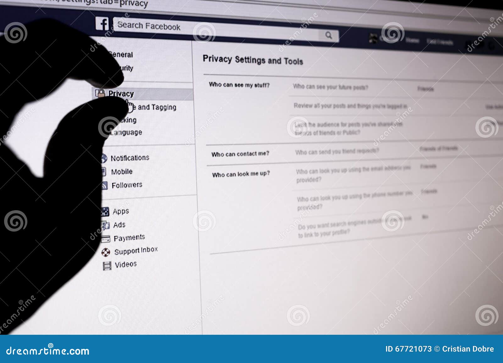 Facebook privacy editorial stock photo. Image of font - 67721073
