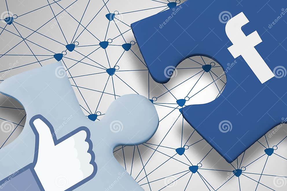 Facebook Puzzle editorial image. Illustration of global - 60253185