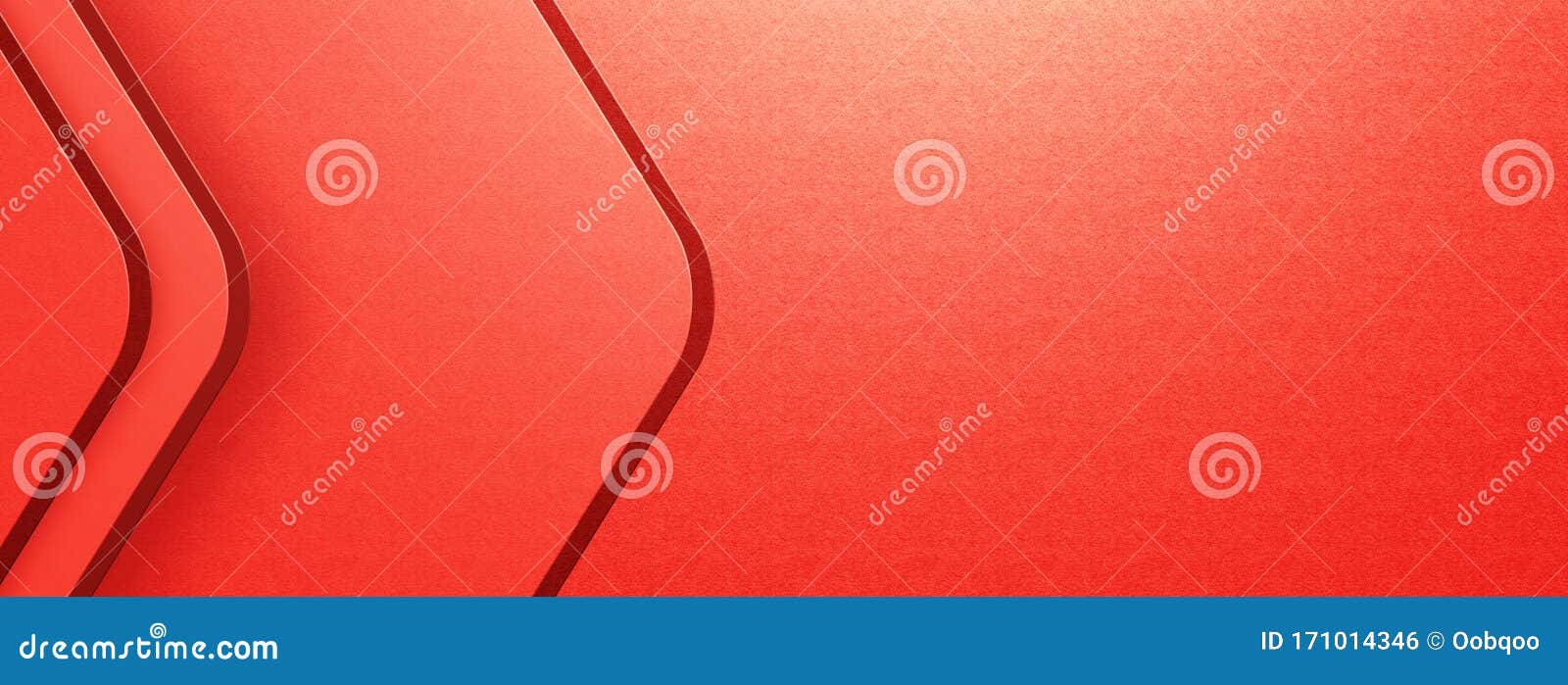 Facebook Red Banner Mockup. Header Cover for FB. 3d Illustration Stock ...