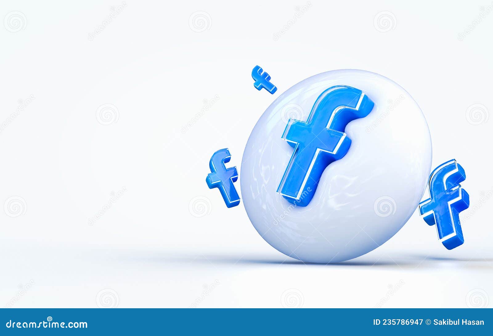 Facebook Sign Realistic 3d Rendering Iconic Background Editorial ...