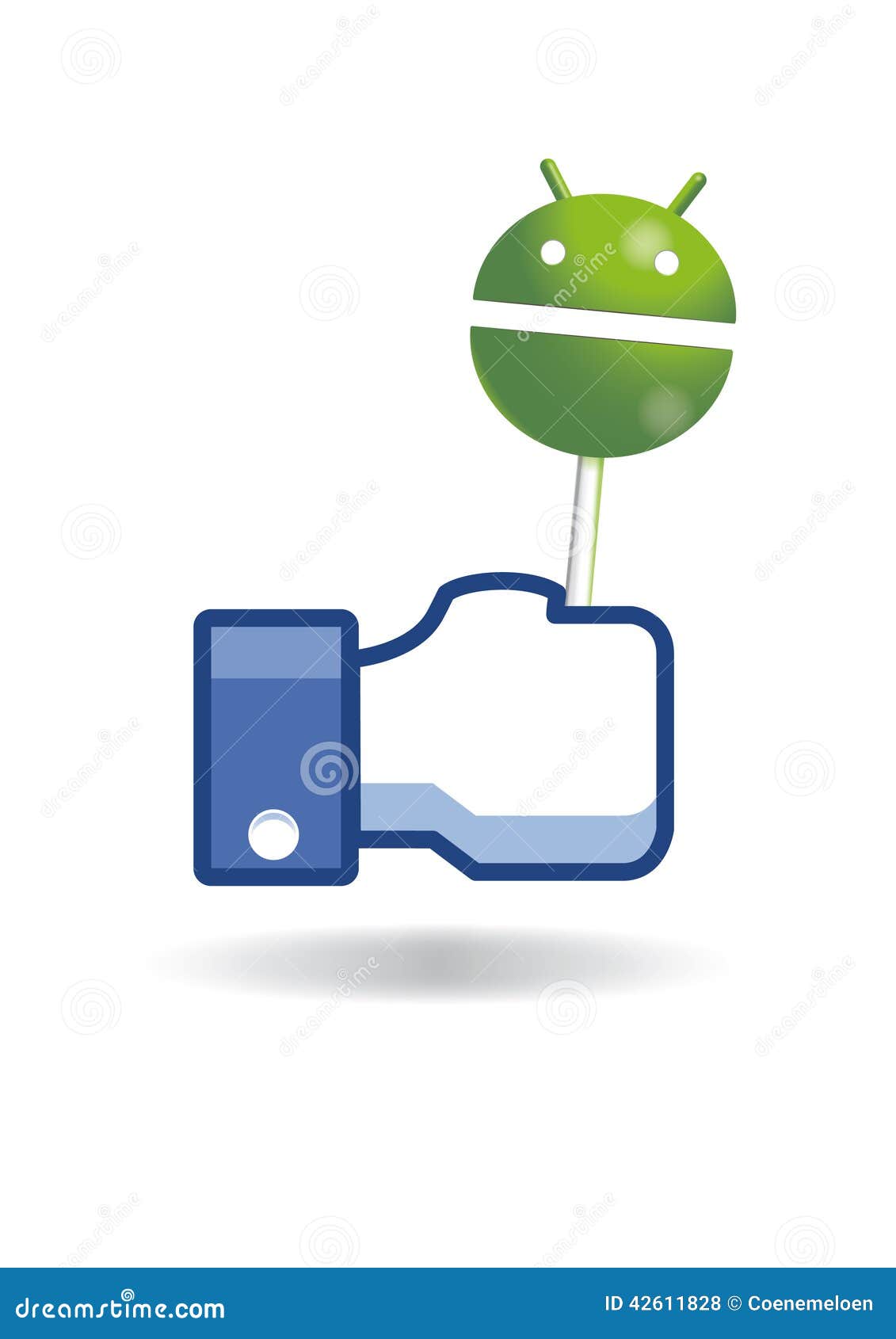 Facebook Thumb with Android Lollipop Editorial Stock Photo ...