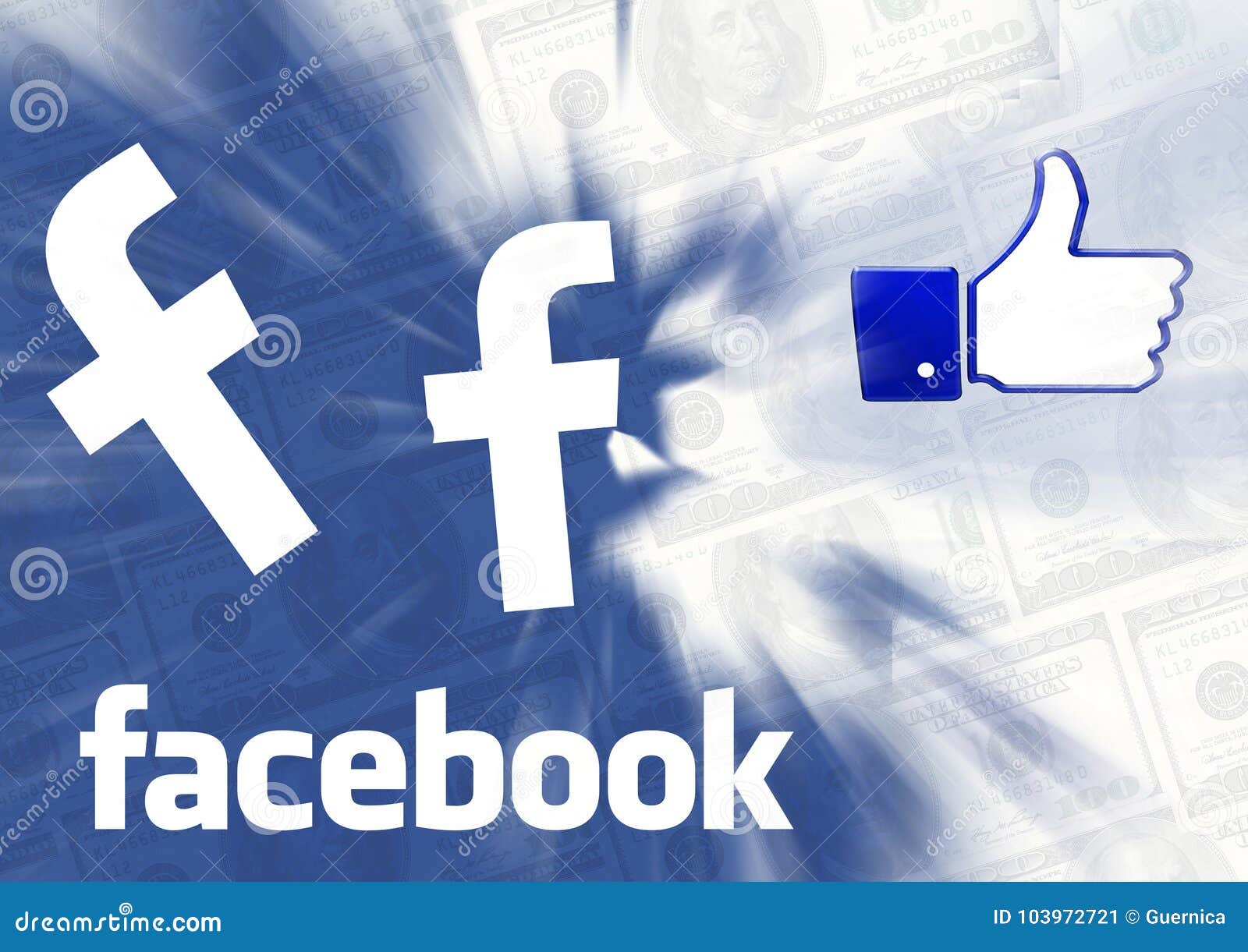 Facebook Blue Background With Logo Pattern. Clean Vector Design. Social ...