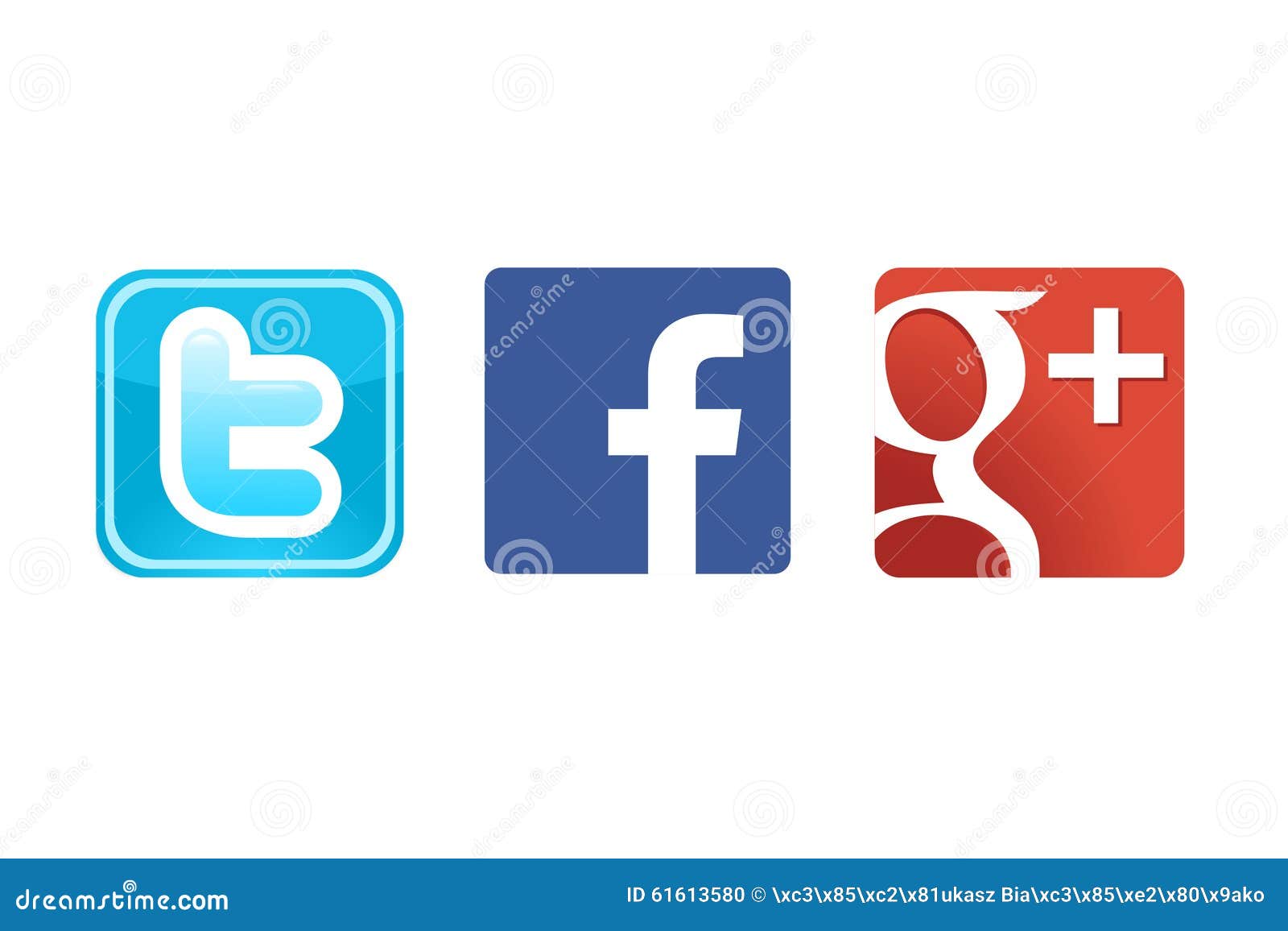 Facebook Twitter Google Plus Editorial Image - Illustration of icon ...