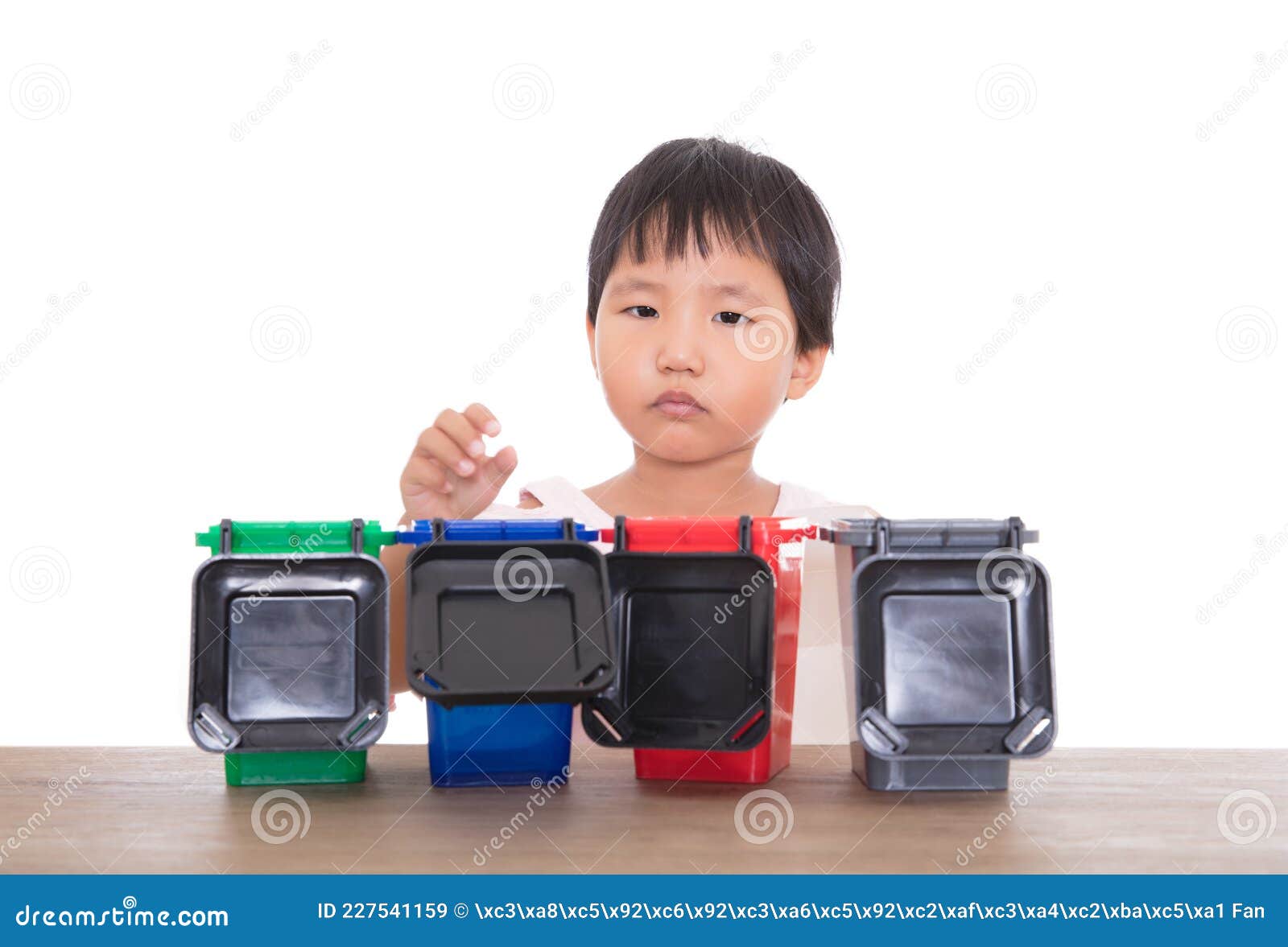 Faced with Four Different Sorting Trash Bin Models, Children are ...