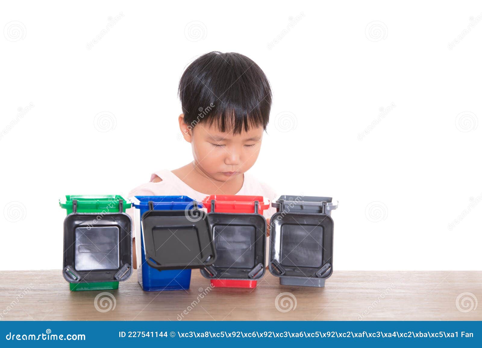 Faced with Four Different Sorting Trash Bin Models, Children are ...