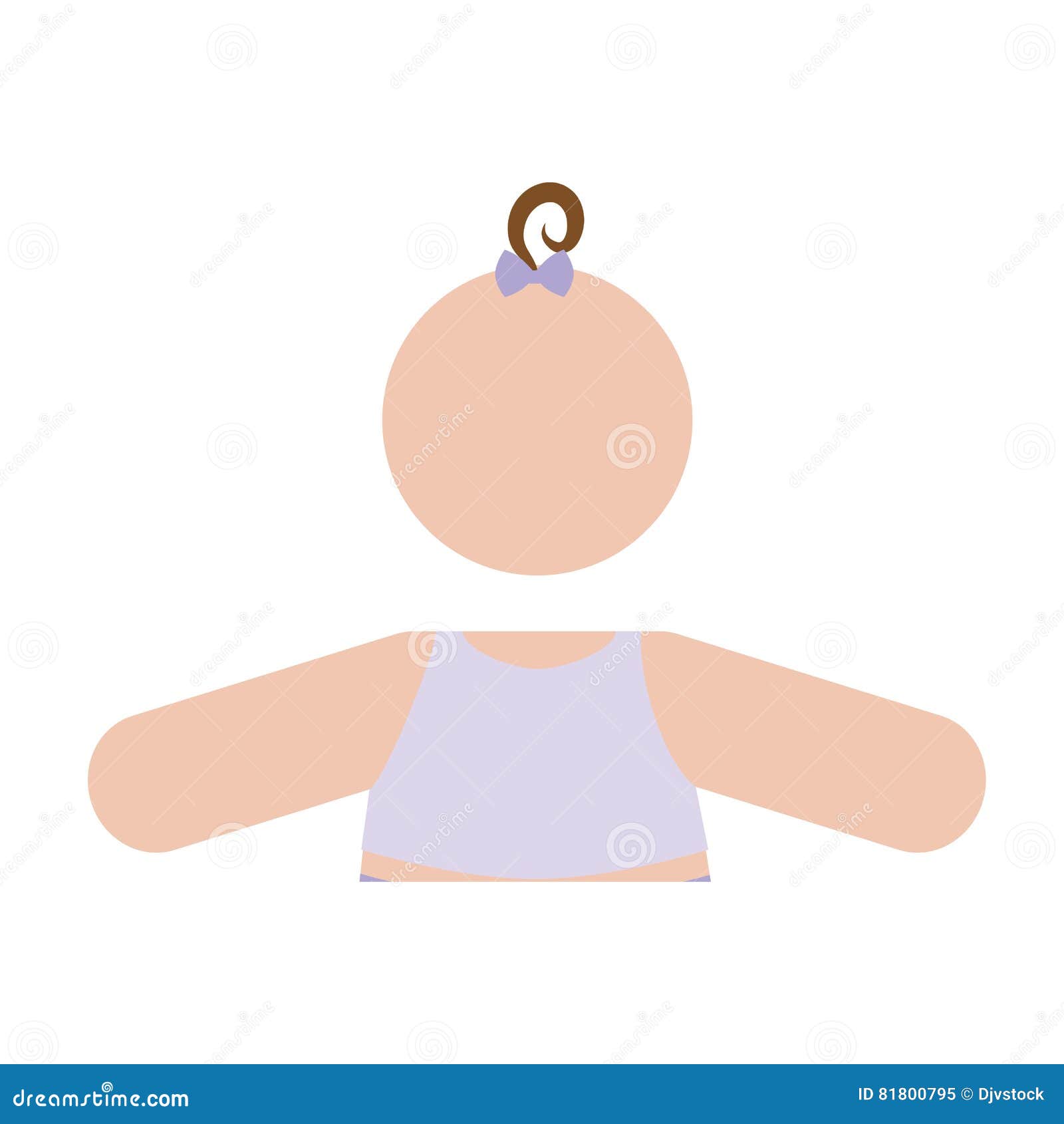 Faceless baby icon image stock vector. Illustration of girl - 81800795