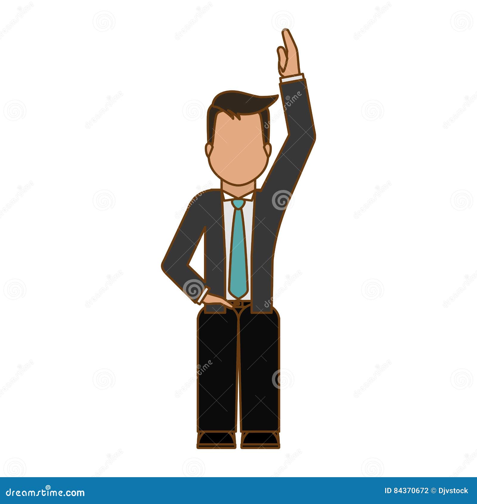 Faceless Businessman Icon Image Stock Illustration - Illustration of ...