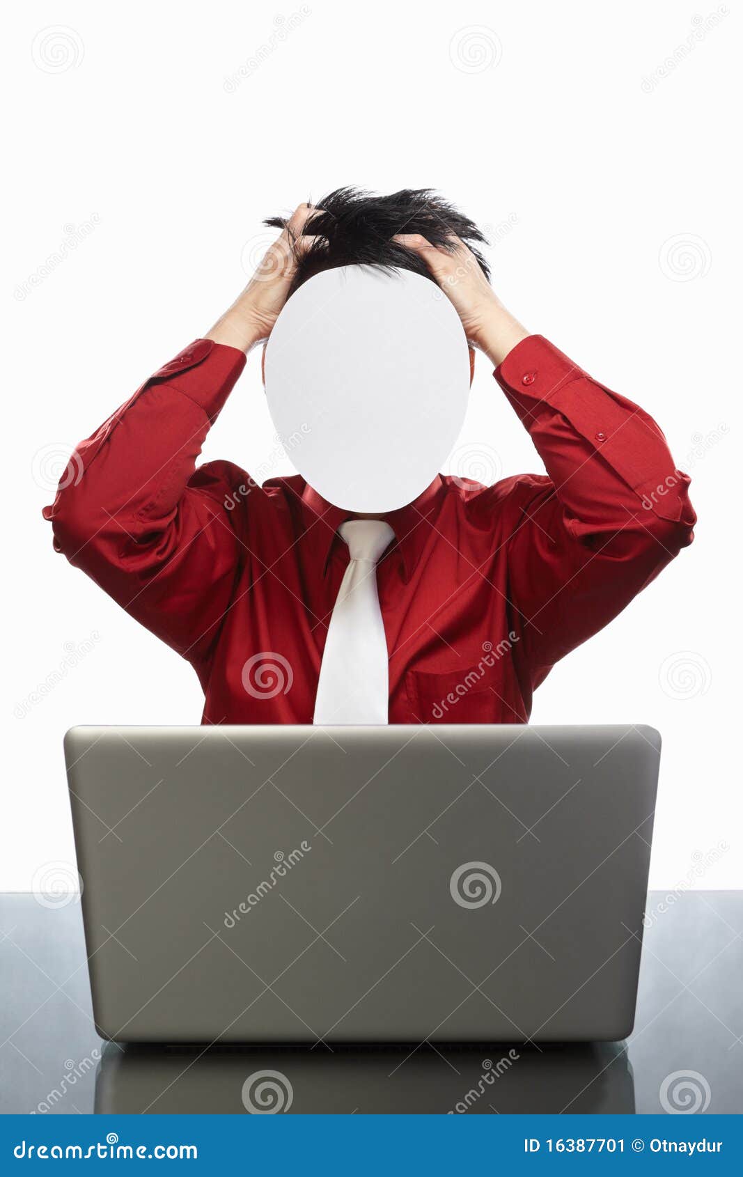Faceless Businessman and Laptop Stock Image - Image of gesture ...