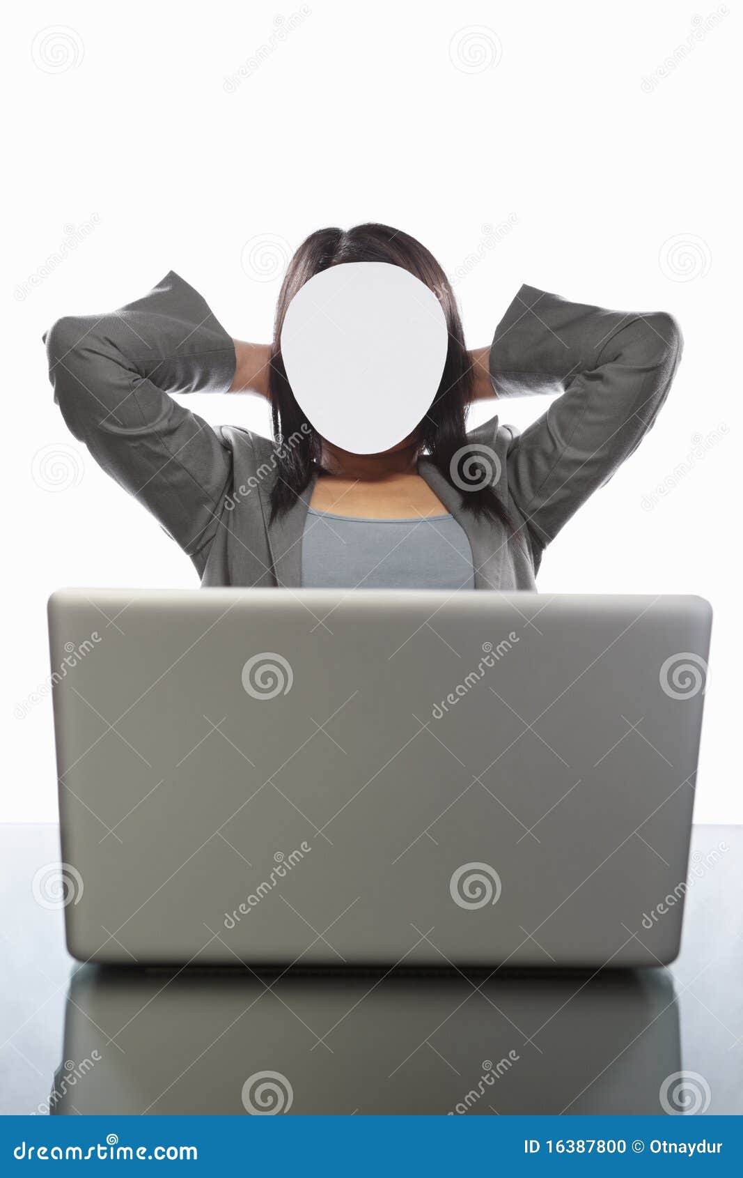 Faceless Businesswoman and Laptop Stock Photo - Image of technology ...