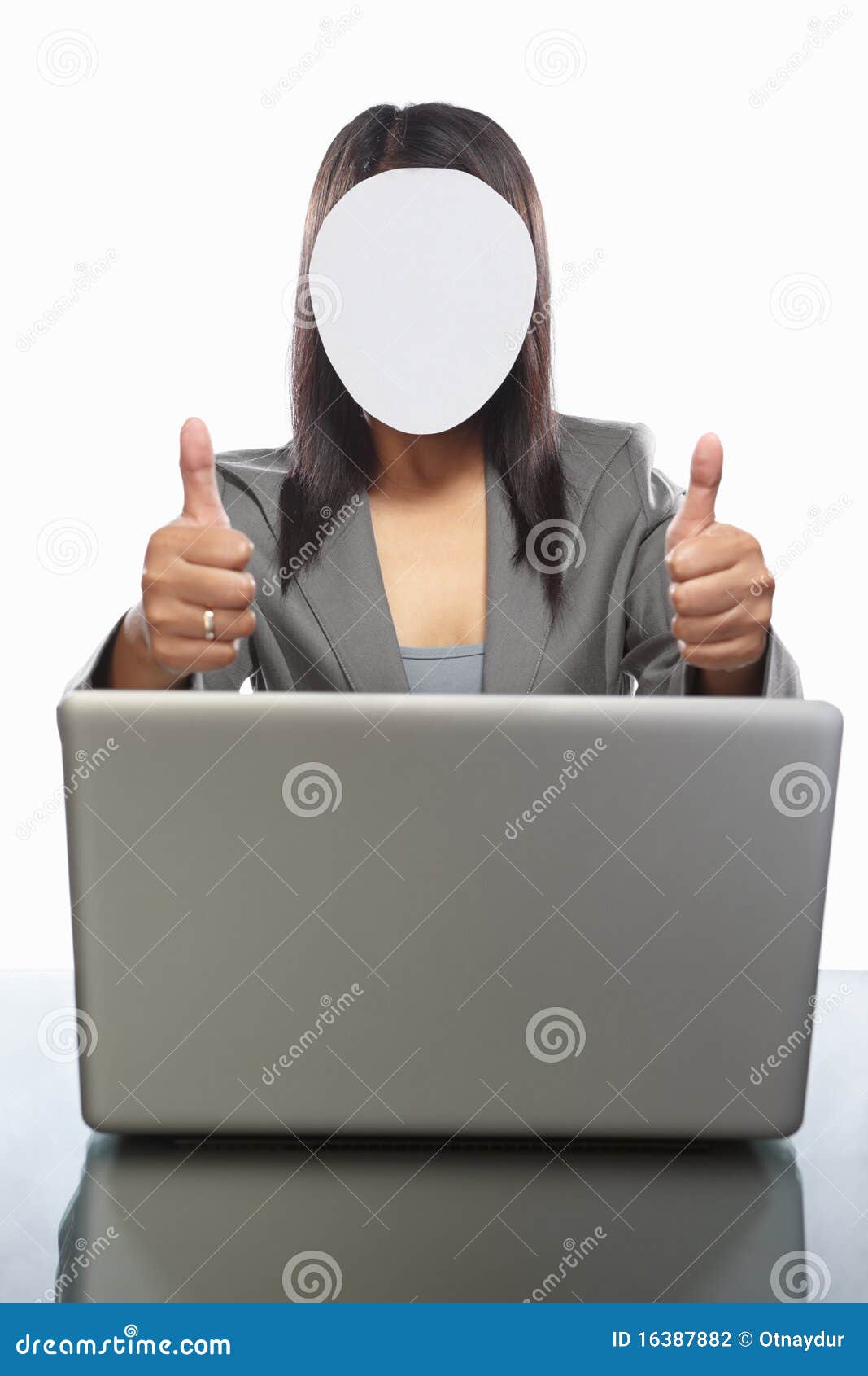 Faceless Businesswoman and Laptop Stock Photo - Image of single ...